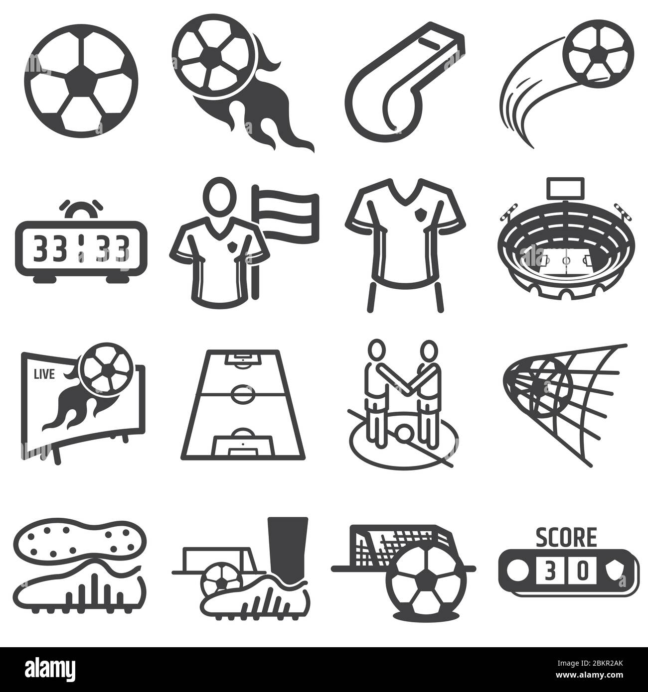 Soccer football sports icon set.Game and competition.-Vector Stock ...