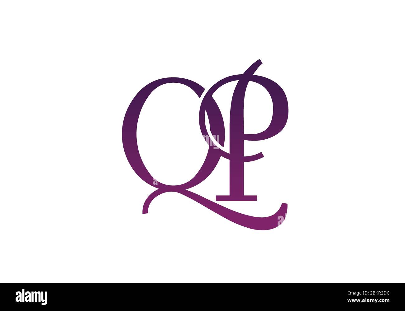 Initial Monogram Letter Q P Logo Design Vector Template. QP Letter Logo Design Stock Vector ...