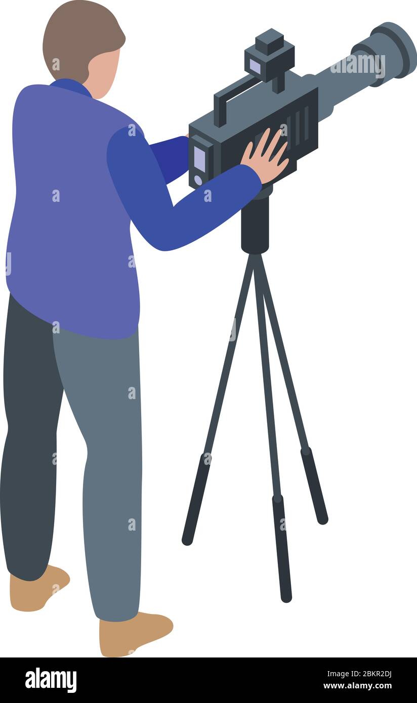 Cameraman capture icon, isometric style Stock Vector Image & Art - Alamy