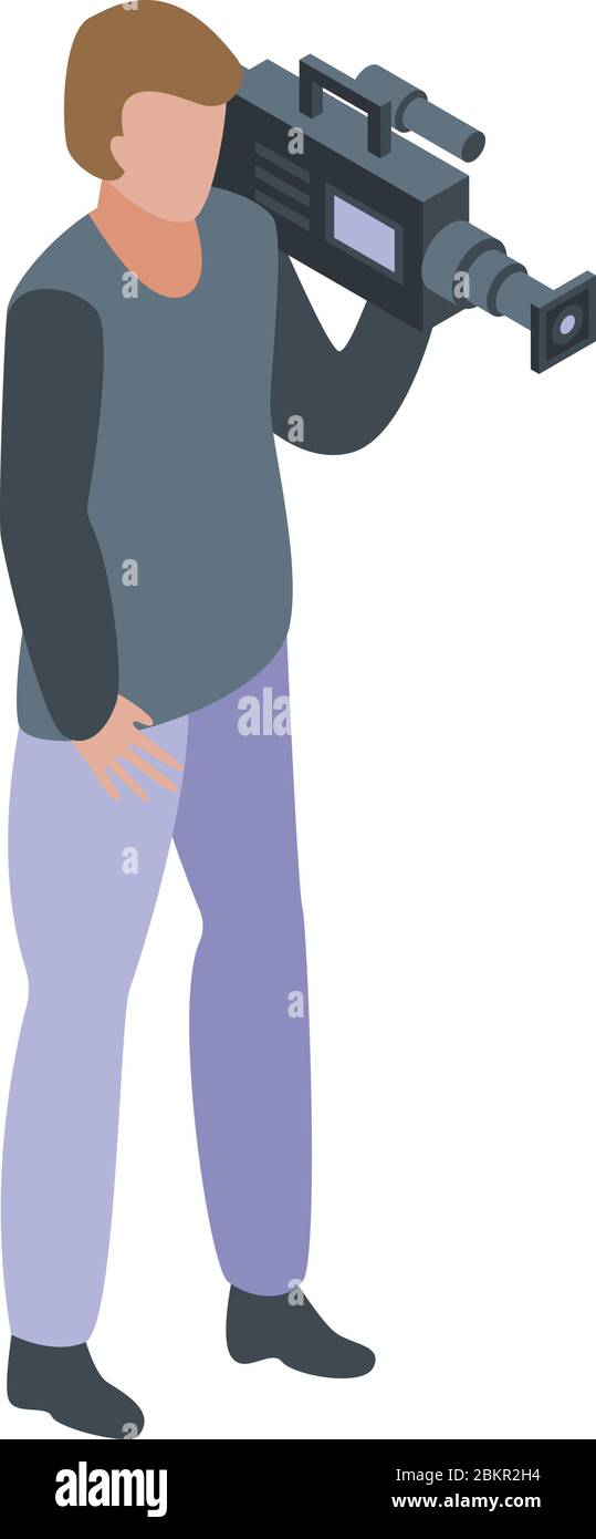 3d man cameraman video camera Cut Out Stock Images & Pictures - Alamy