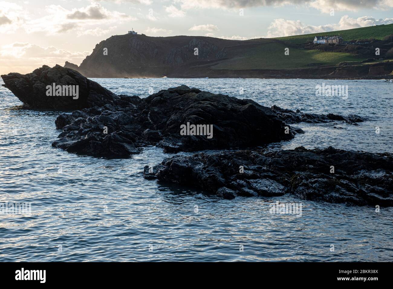 The Horses Head at Prawle Point, East Prawle, South Devon, at dusk ...