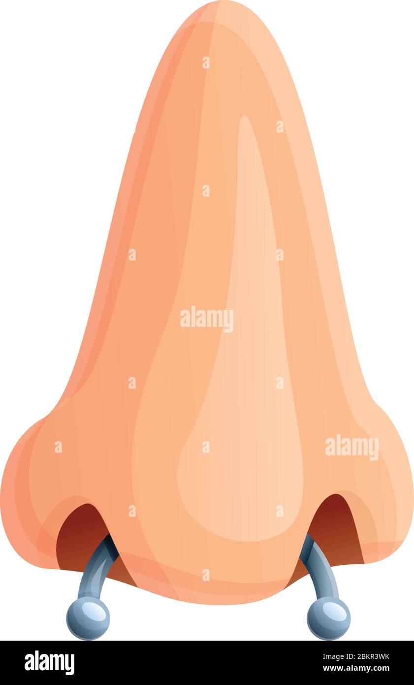 Fashion nose piercing icon. Cartoon of fashion nose piercing vector ...