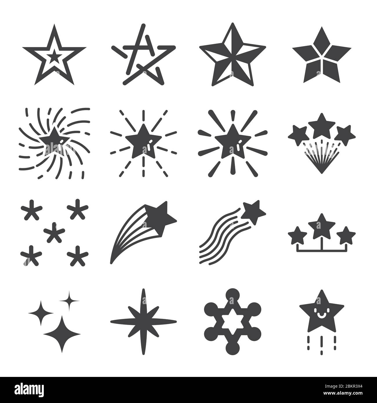 Star icons vector Stock Vector Image & Art - Alamy