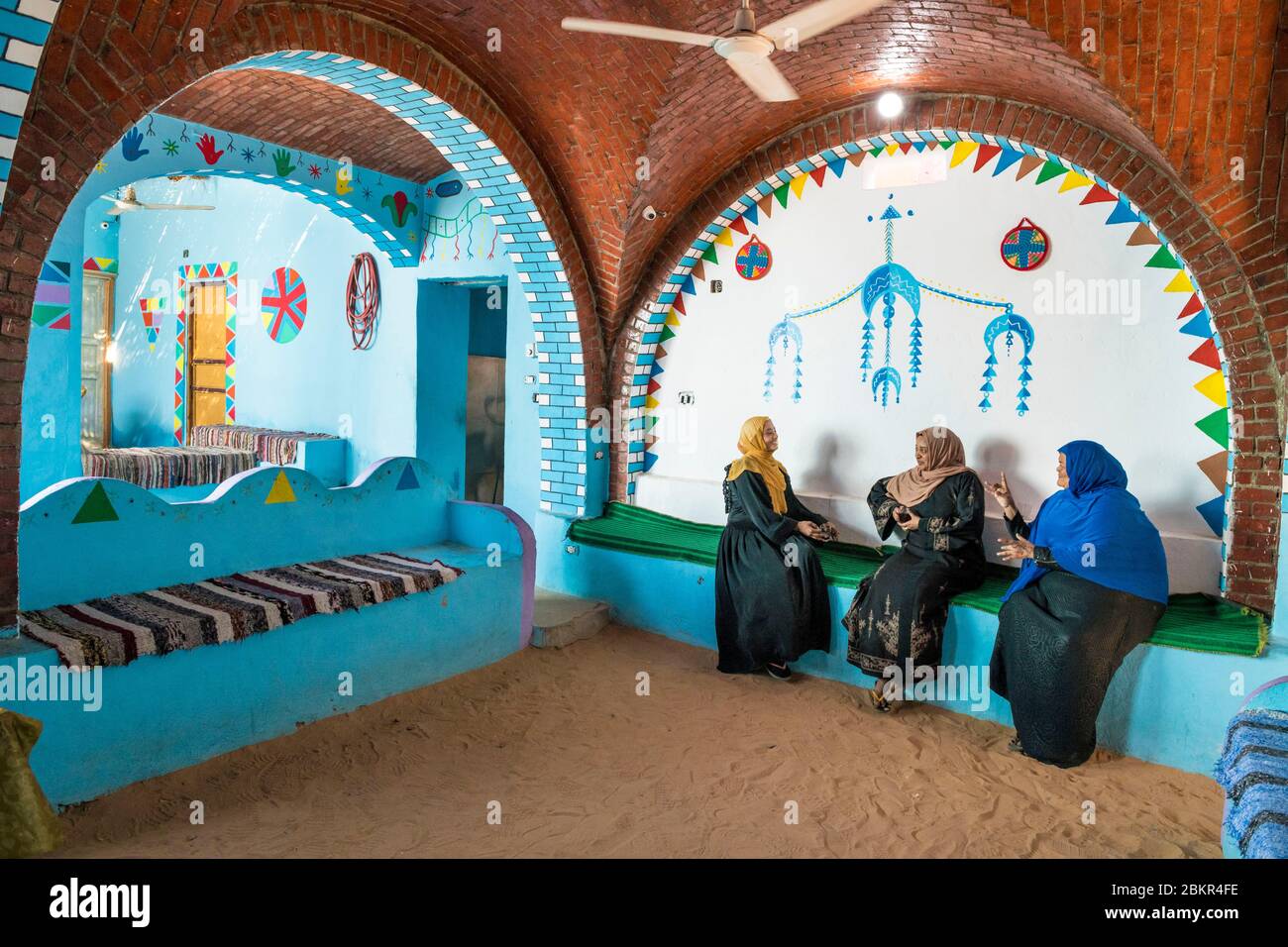 Egypt, Upper Egypt, Nile valley, nubian village around Aswan, nubian ...