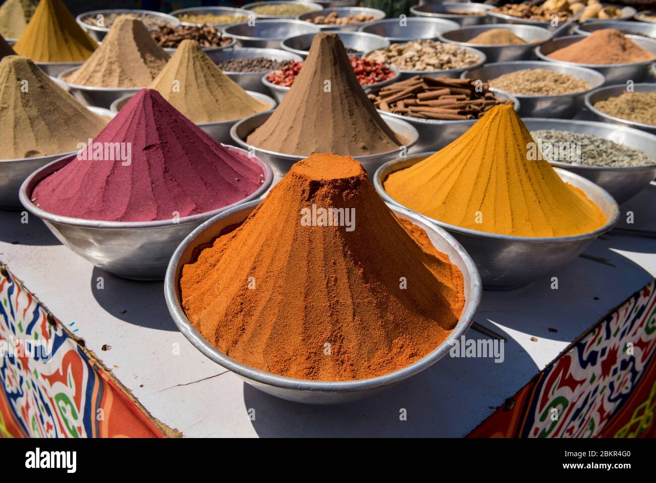 Egypt, Upper Egypt, Nile valley, nubian village around Aswan, spices ...