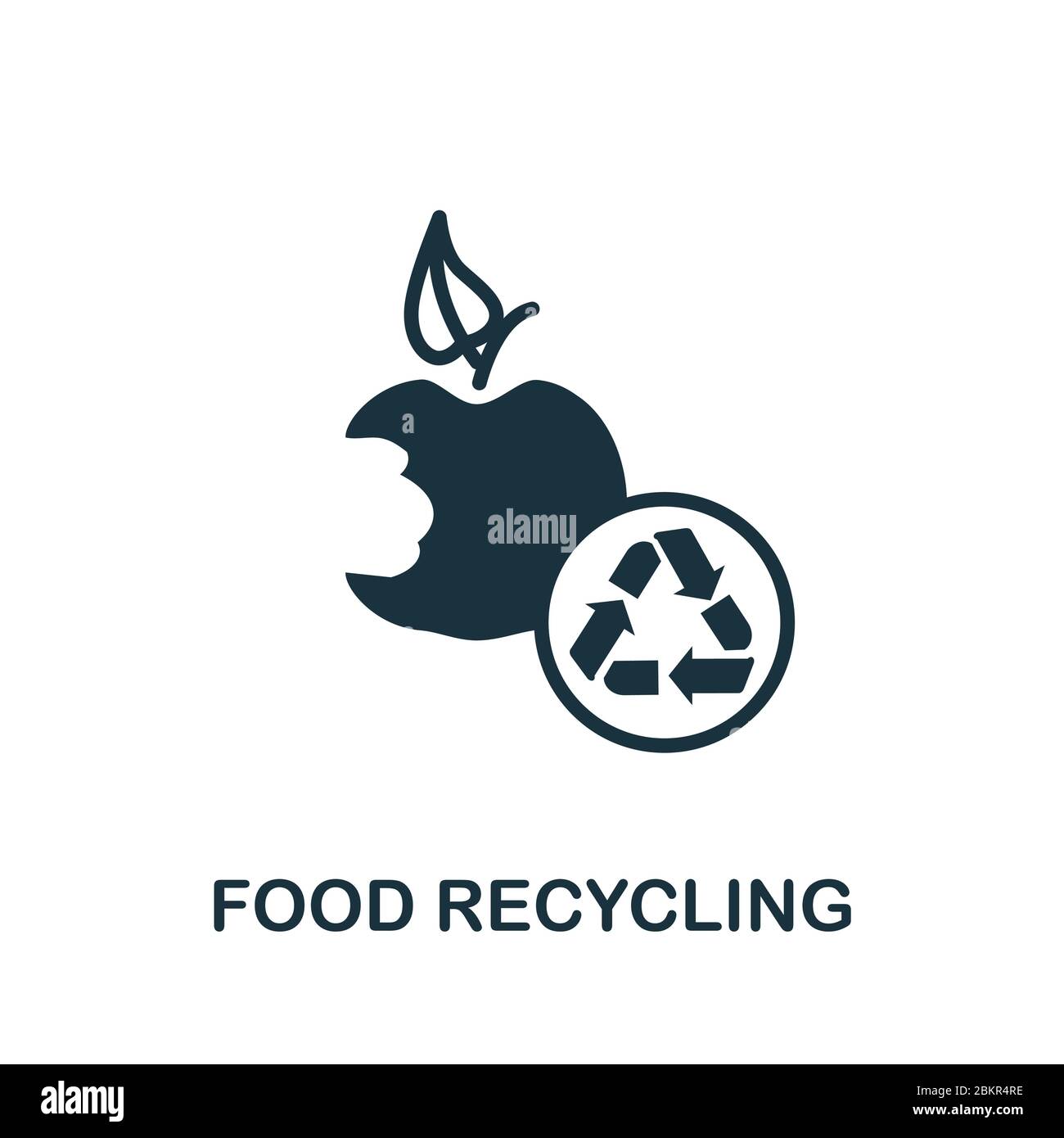 Food Recycling icon. Simple illustration from recycling collection ...