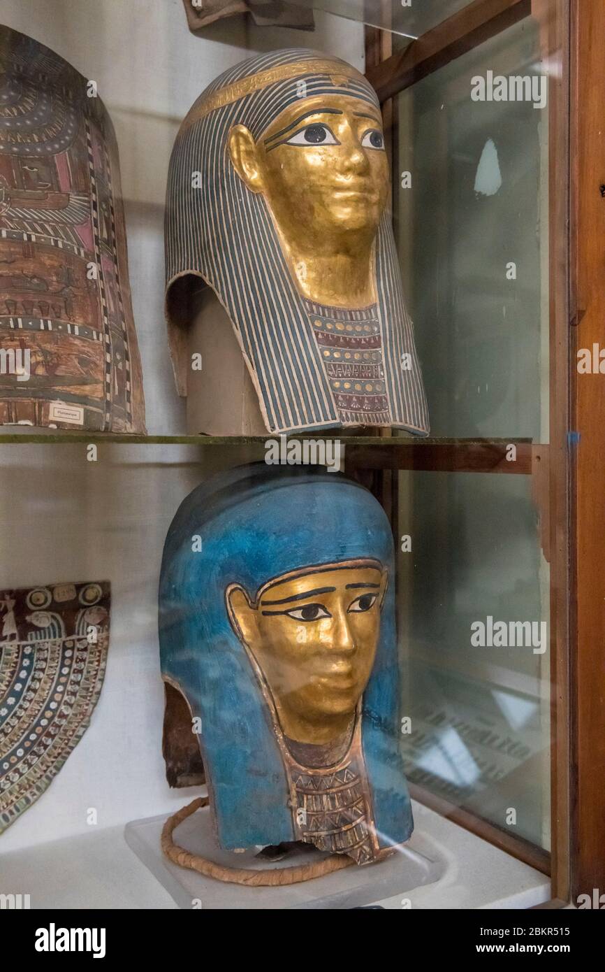 Egypt, Cairo, Egyptian museum of Cairo, funeral masks Stock Photo - Alamy