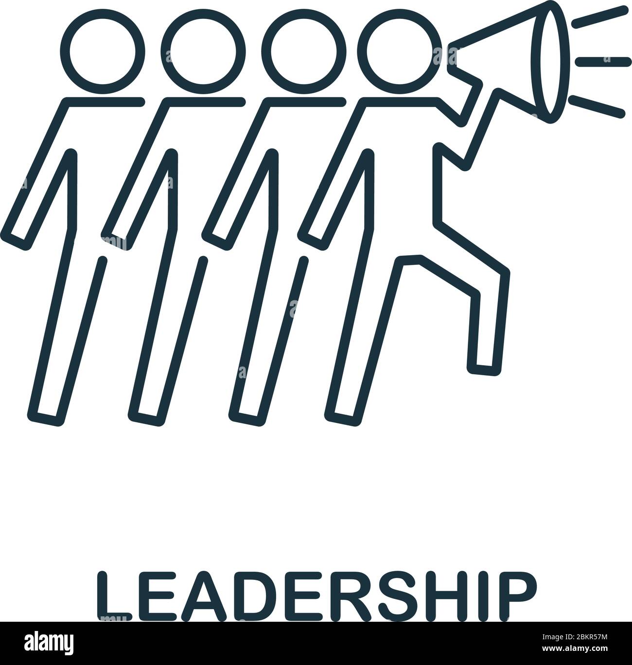 Leadership icon from reputation management collection. Simple line ...