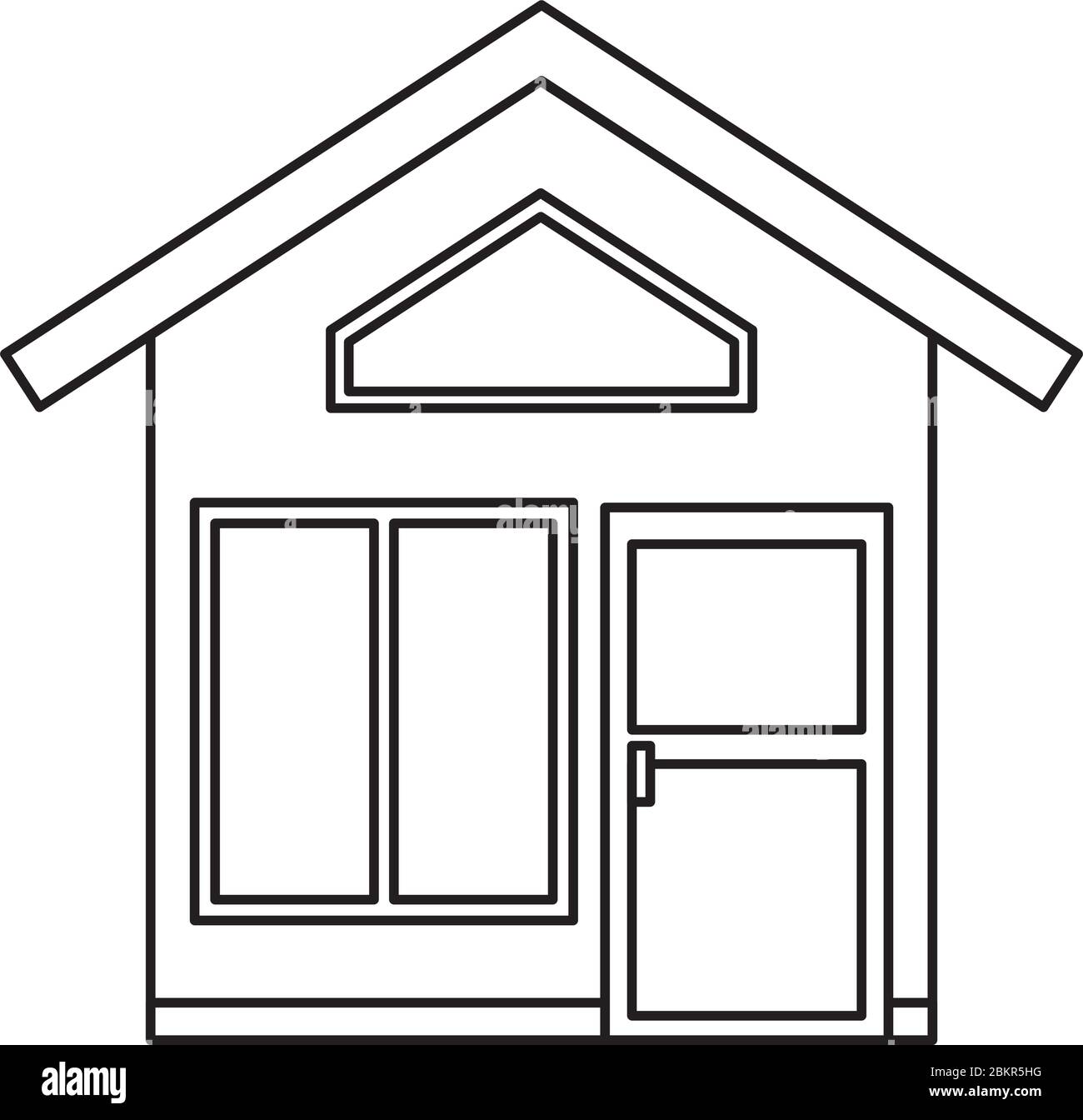 house front facade isolated icon Stock Vector Image & Art - Alamy