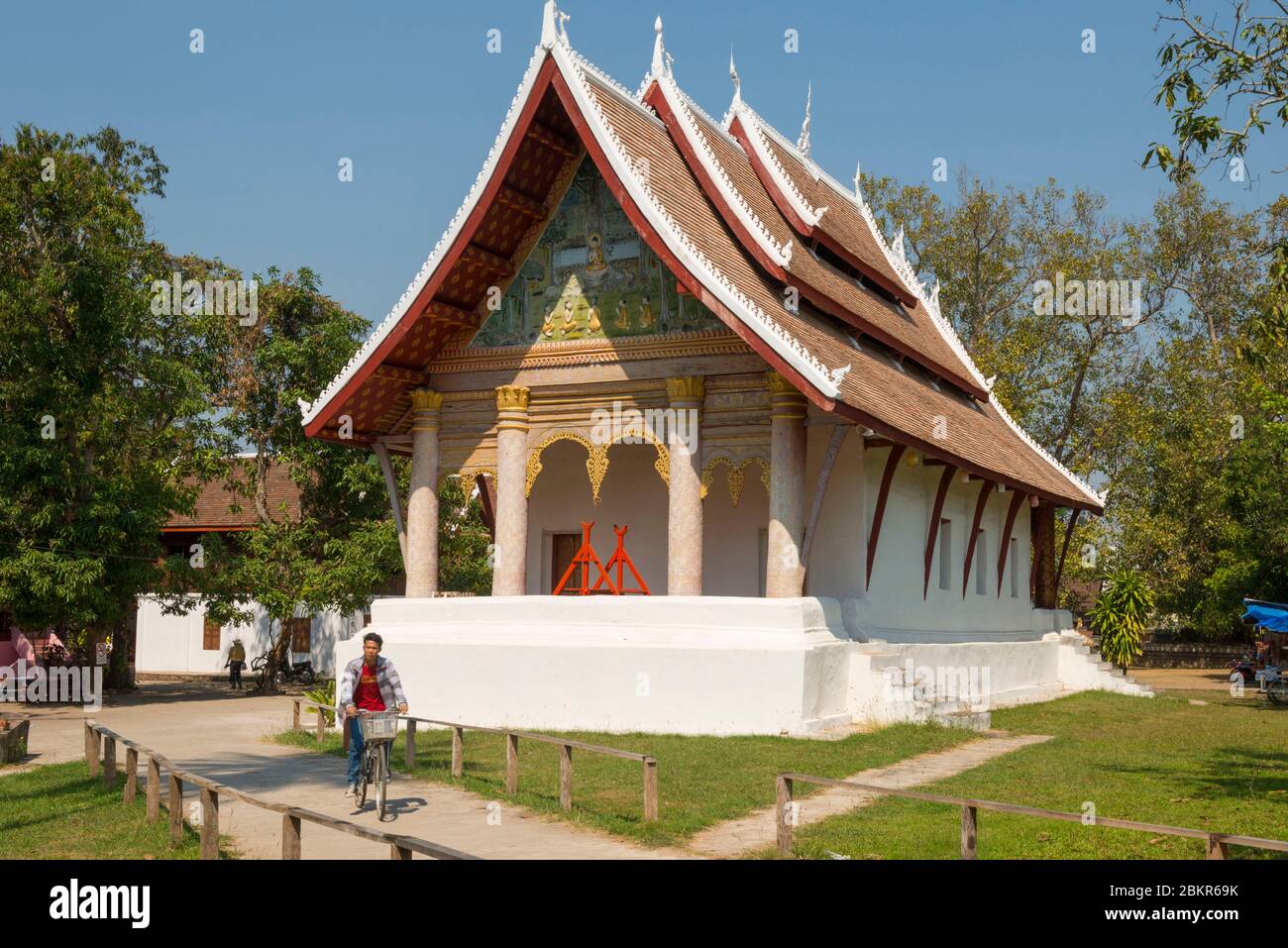Laos, Luang Prabang city classified UNESCO world heritage, Vat Aham ...