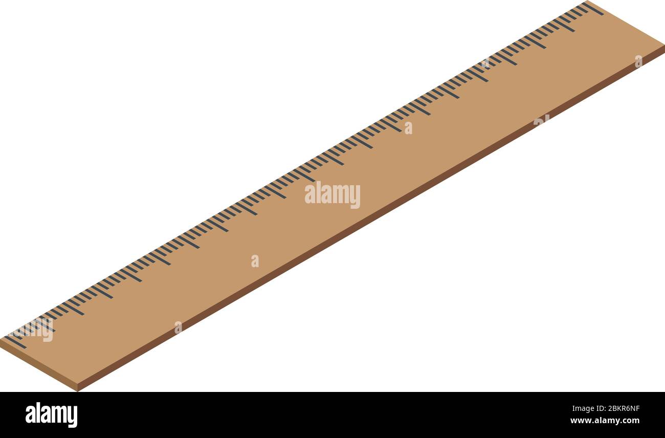 Wooden ruler icon, isometric style Stock Vector Image & Art - Alamy