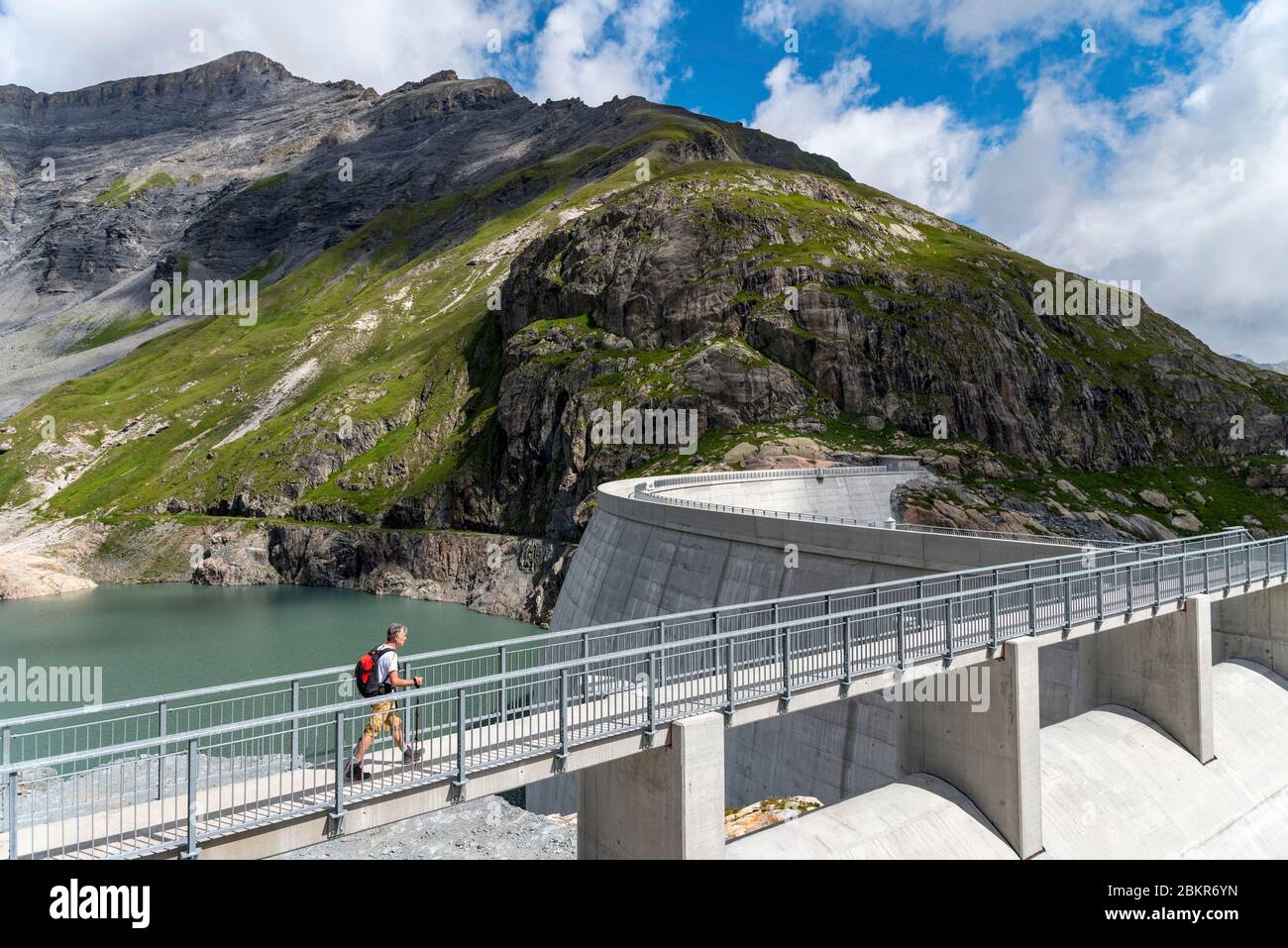 Switzerland, Valais, Trient valley, Finhaut, Lac d'Emosson, Pointe de ...