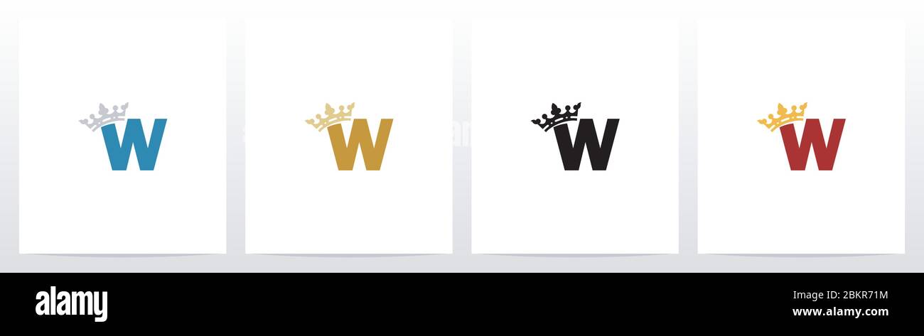 Royal Crown On Letter Logo Design W Stock Vector Image & Art - Alamy
