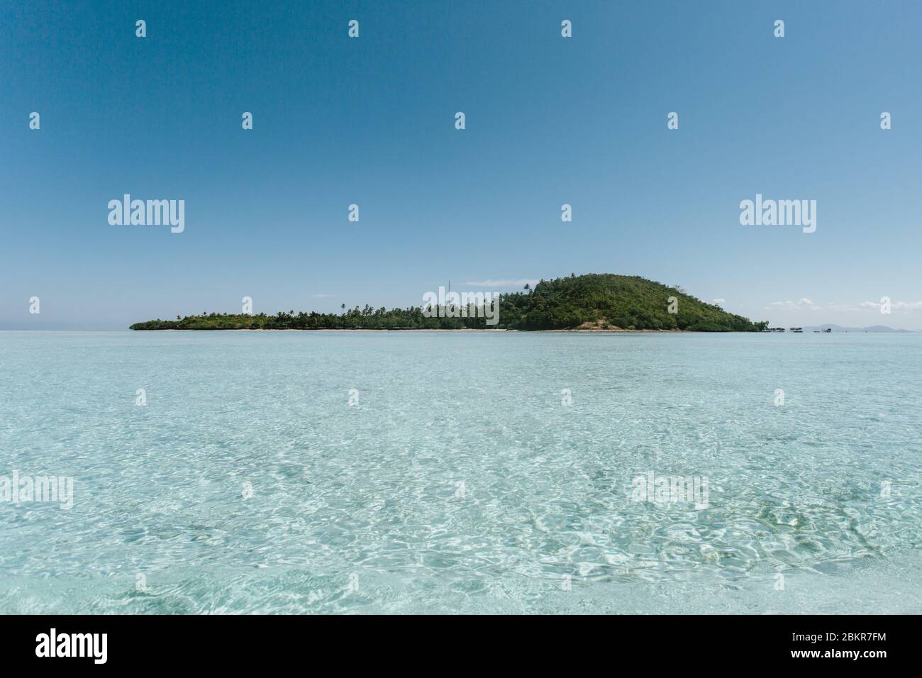 Semporna, Sabah, Malaysia - 26 April 2020 - Salakan Island from a boat ...