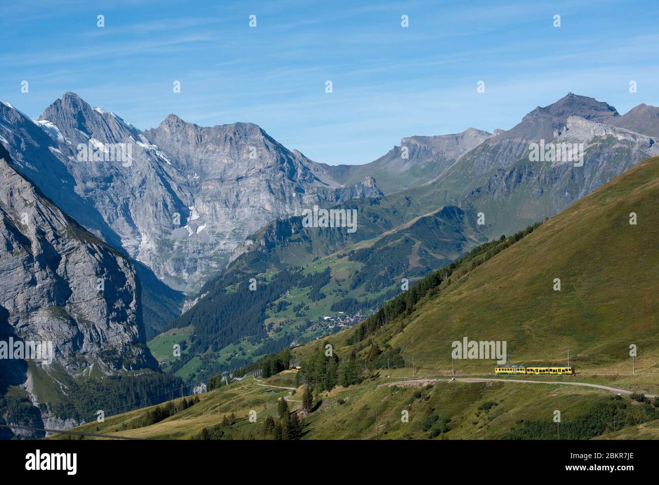 Switzerland, Bernese Oberland, Interlaken, Jungfrau train, from Kleine ...
