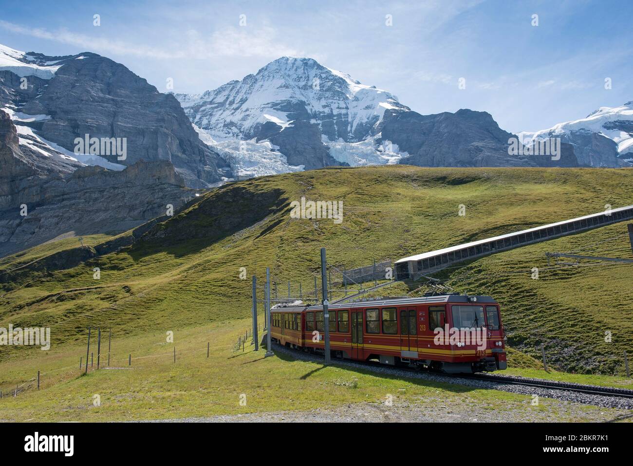 Switzerland, Bernese Oberland, Interlaken, Jungfrau train, under ...