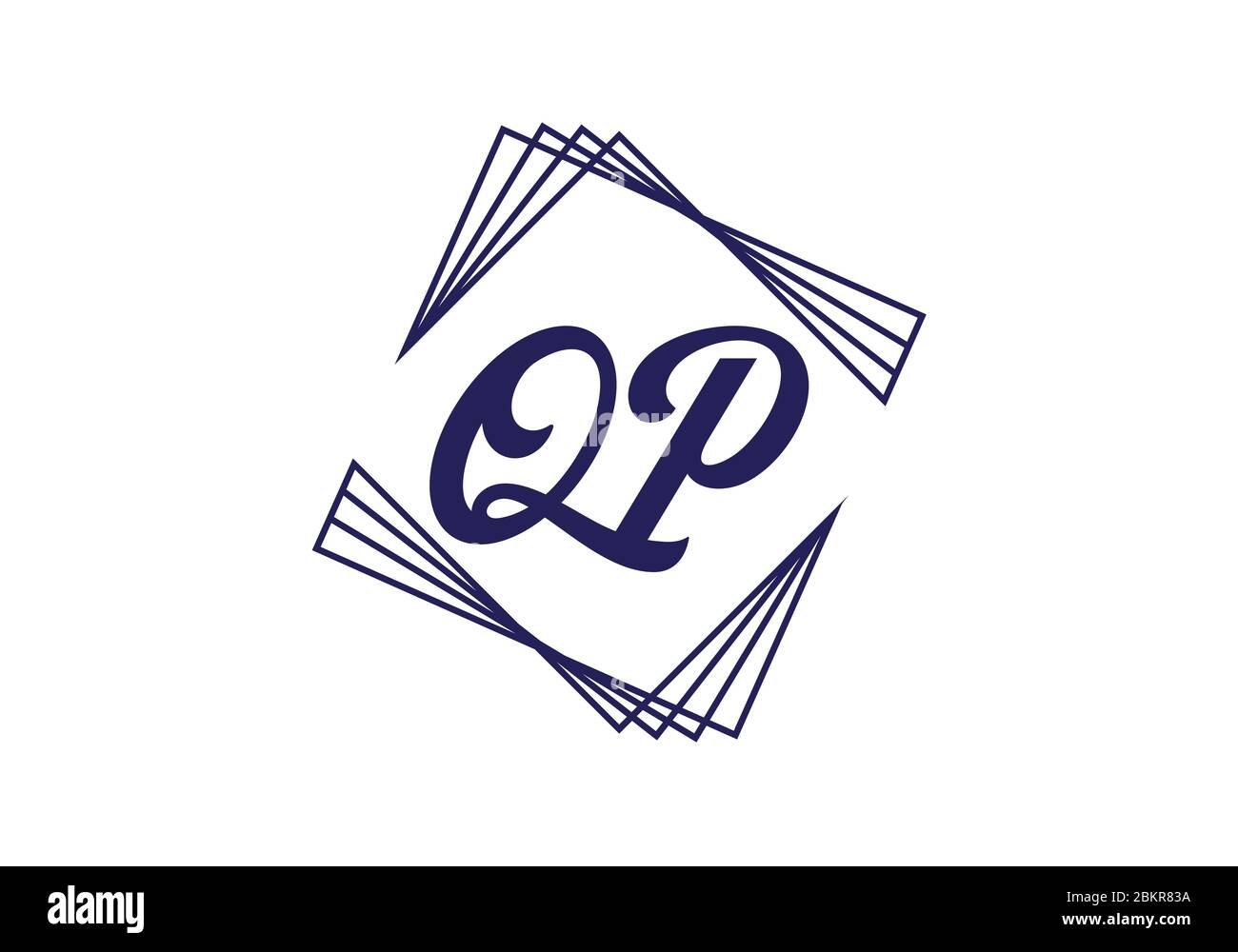 Initial Monogram Letter Q P Logo Design Vector Template. QP Letter Logo ...