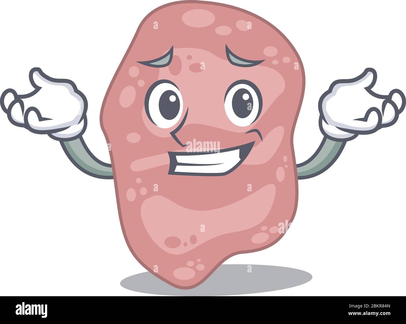 A picture of grinning verrucomicrobia cartoon design concept Stock ...