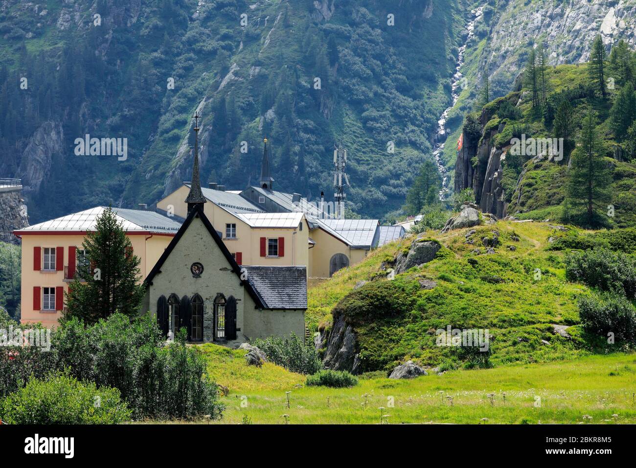 Switzerland, Canton of Valais, Obergoms, Gletsch Stock Photo - Alamy
