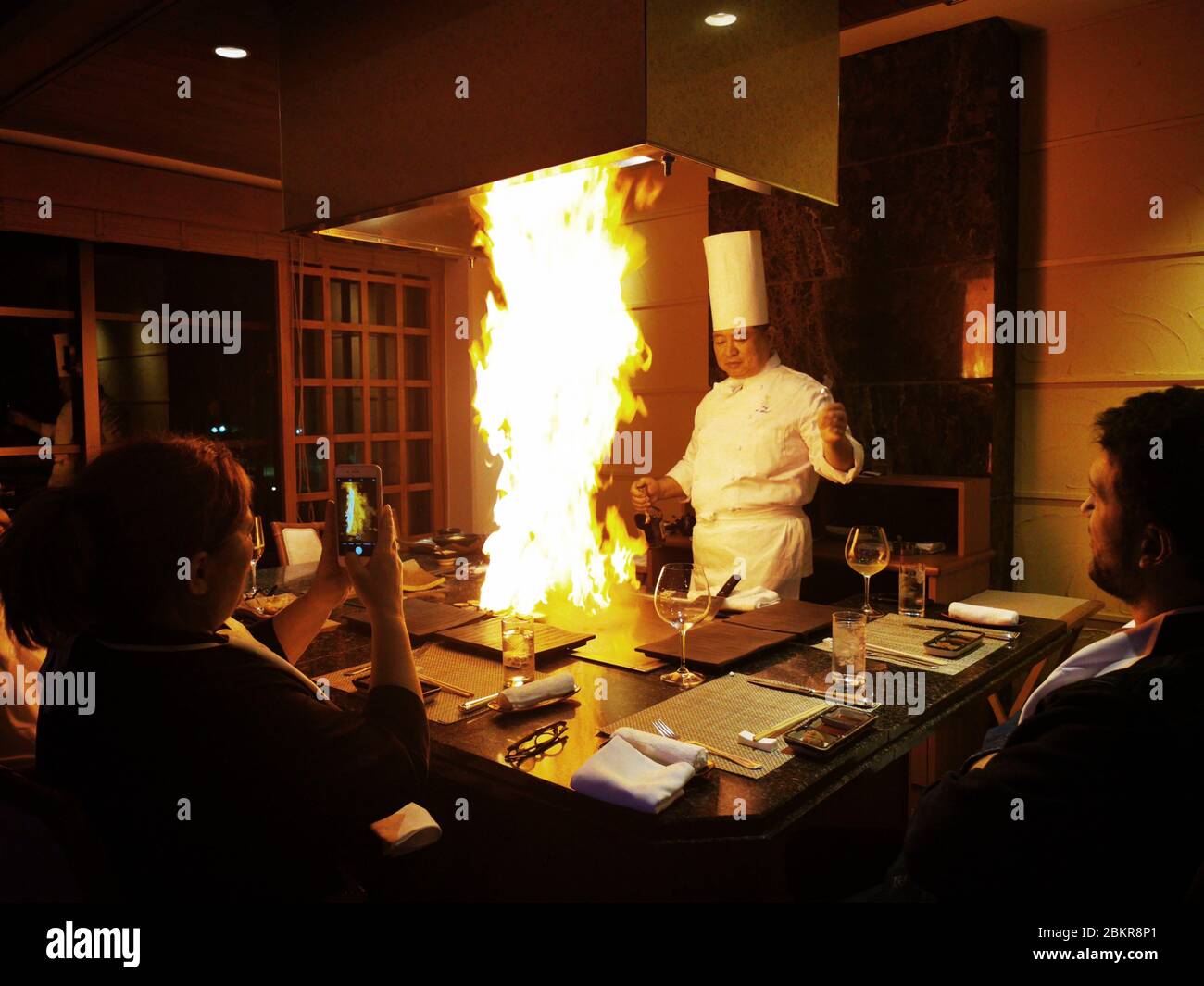 Japan, Okinawa Island, Kise, Hotel The Busena Terrace, Teppanyaki ...