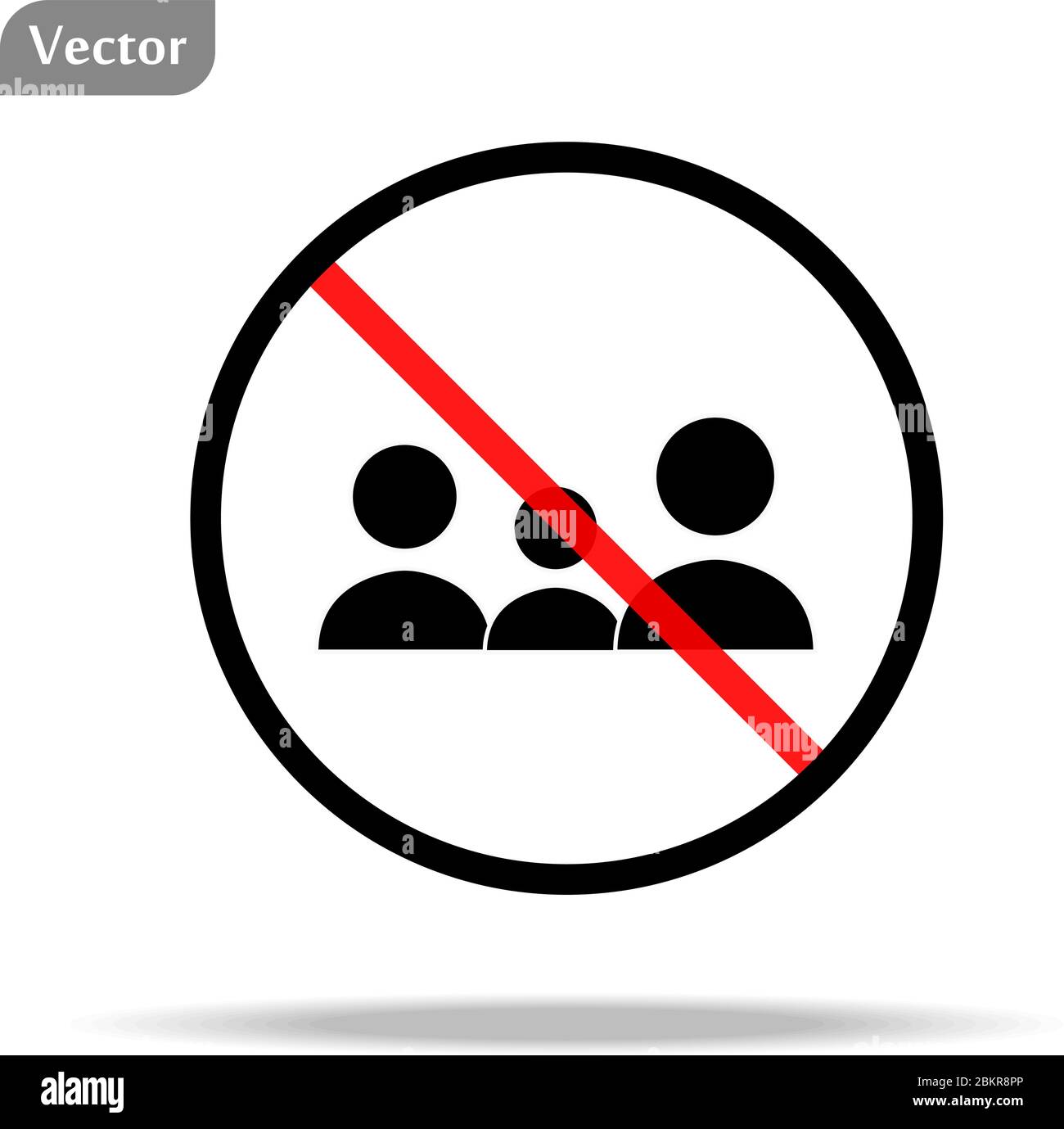 No People Allowed Sign, Vector Illustration. eps10 Stock Vector Image ...