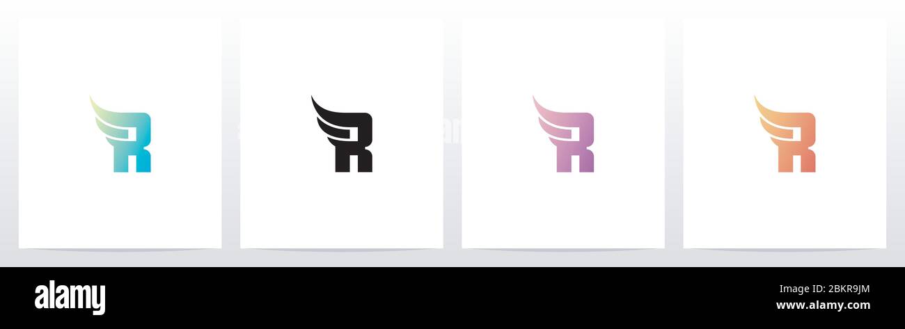 Small Wing On Letter Logo Design R Stock Vector Image & Art - Alamy