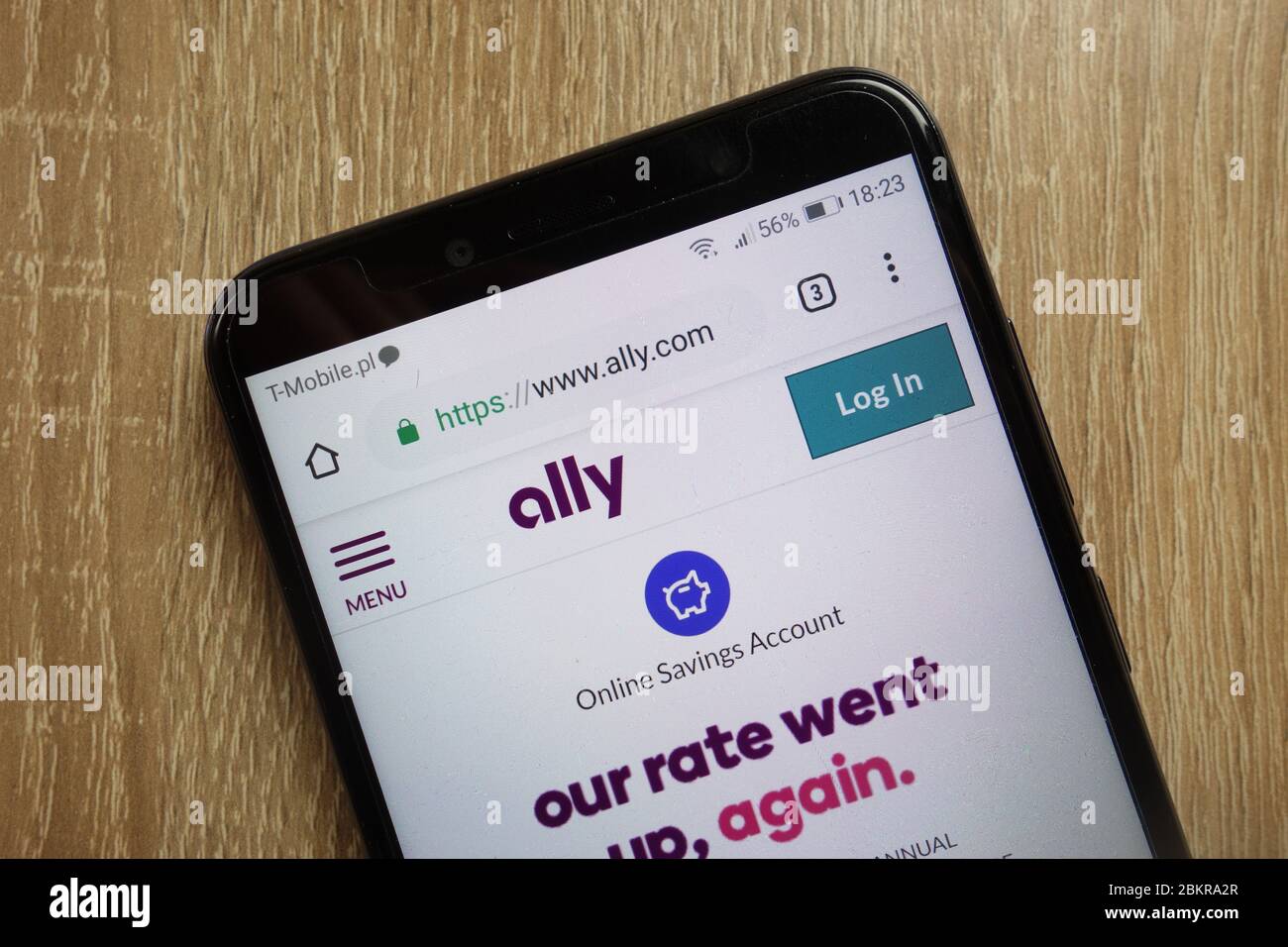 Ally Financial website (www.ally.com) displayed on smartphone Stock ...