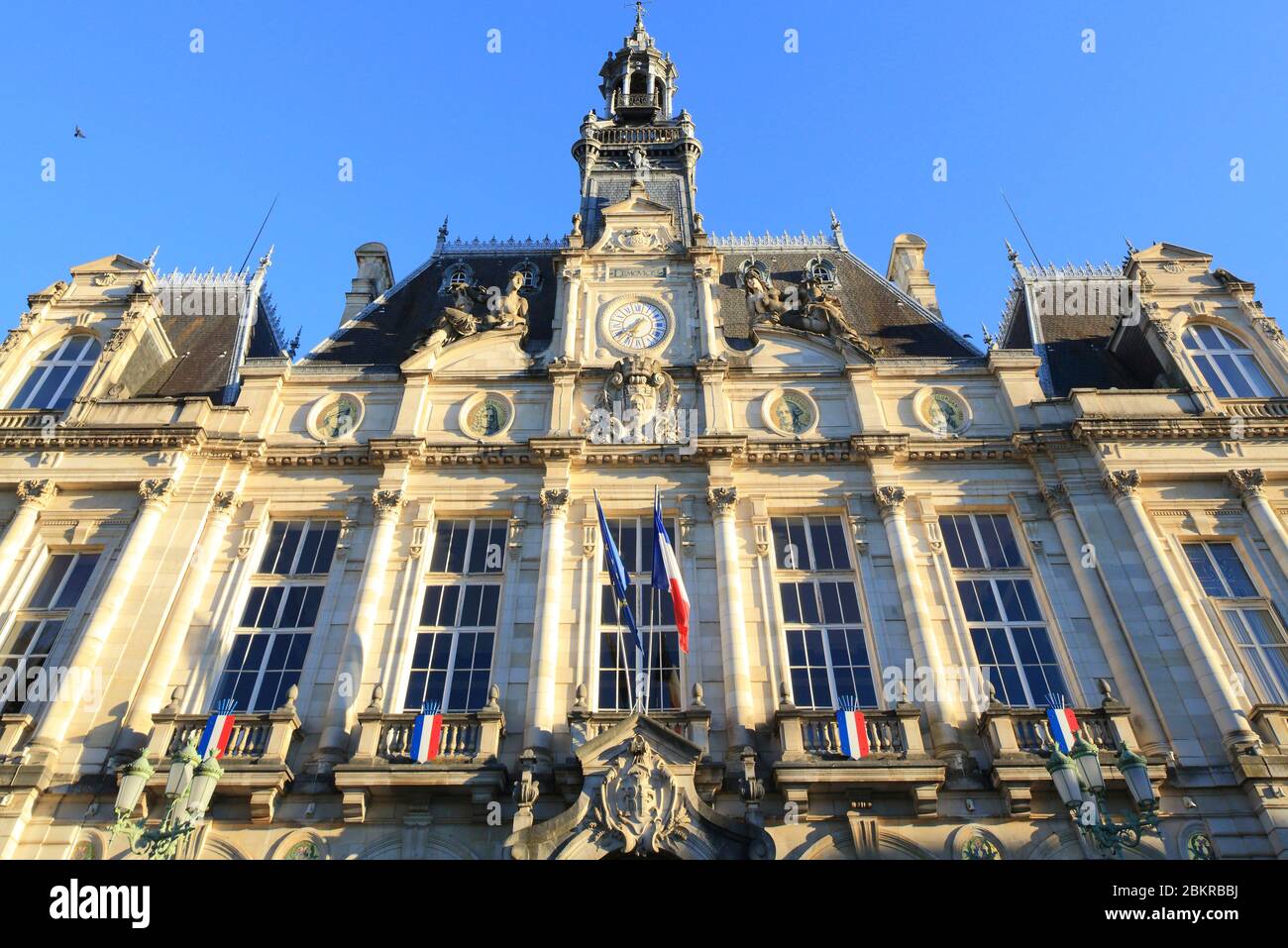 France, Haute Vienne, Limoges, Place Leon Betoulle, City hall designed ...