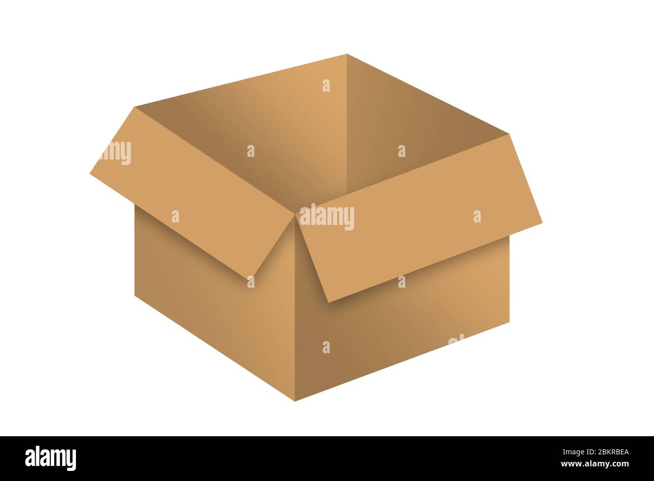 cardboard box isolated on white Stock Photo - Alamy