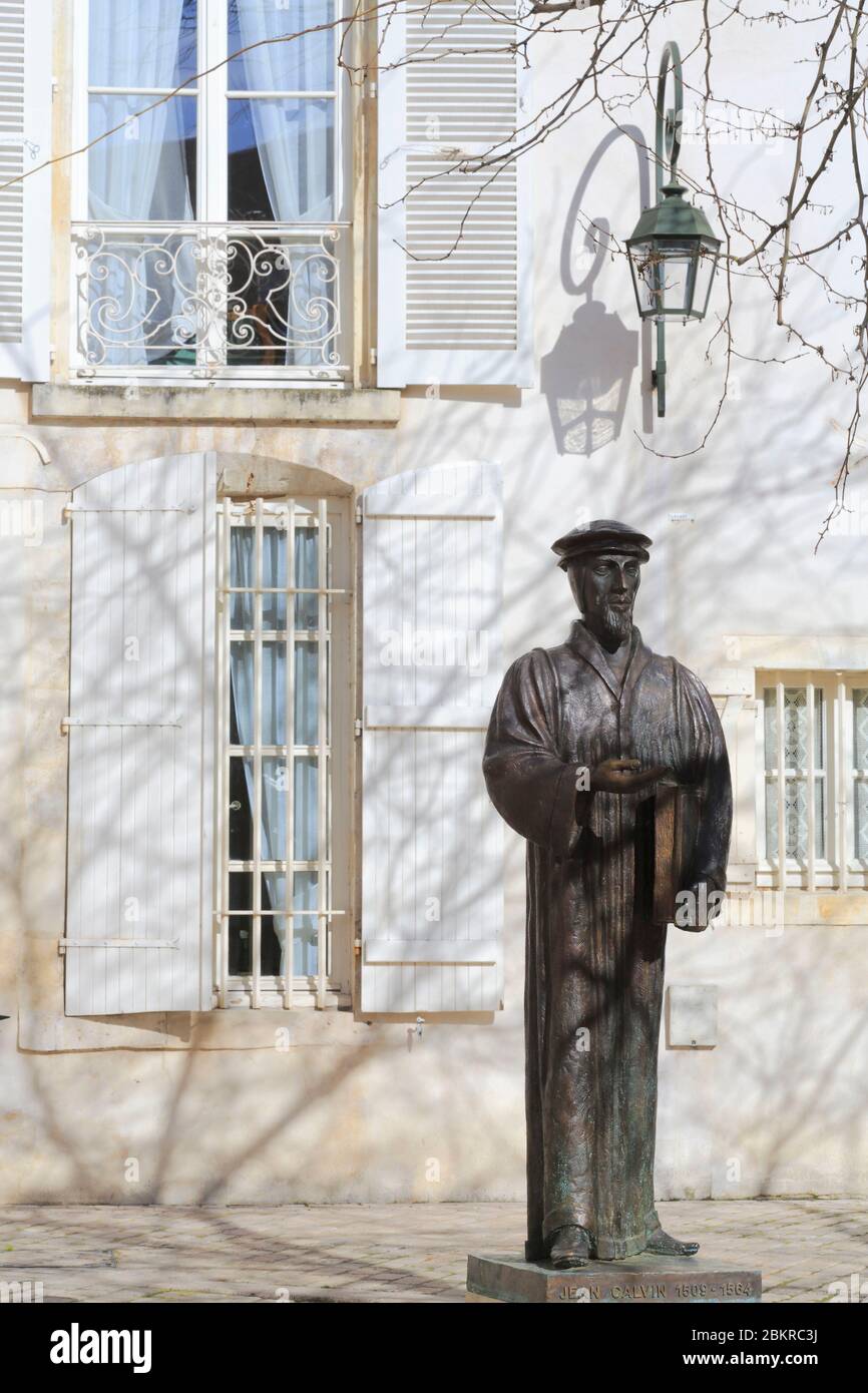 France, Loiret, Orleans, place Saint Pierre Empont, statue of Jean ...