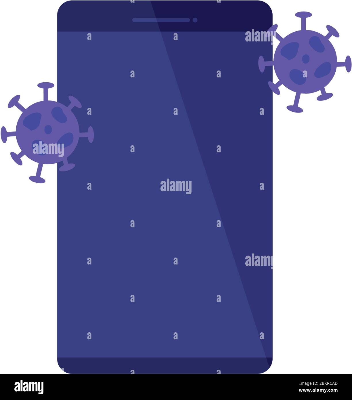 smartphone with covid19 particles telemedicine Stock Vector Image & Art ...