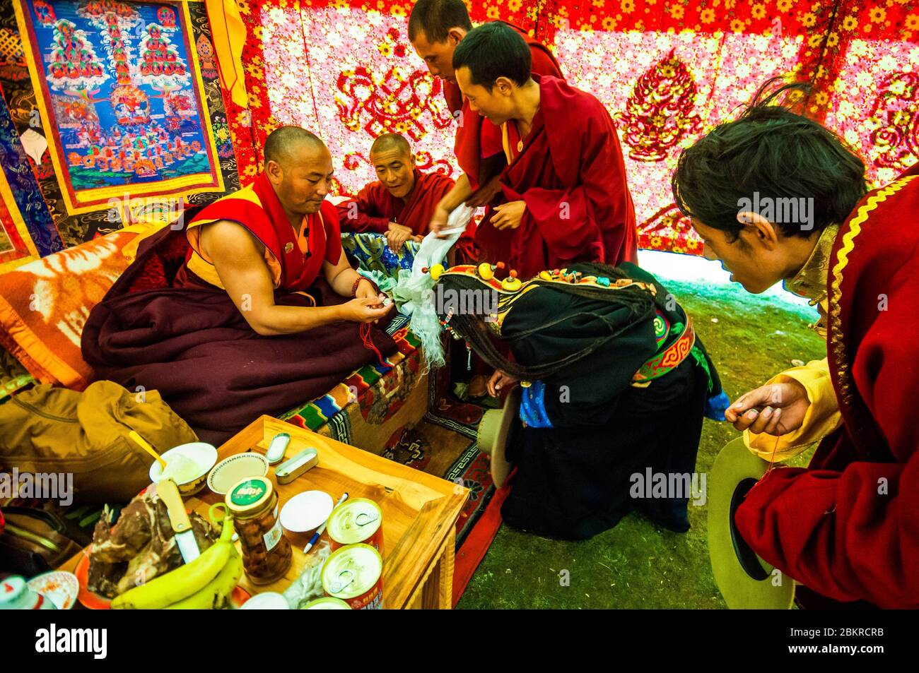 China, eastern Tibet, or Kham, Qinghai, Yushu or Jyekundo, Gyelring ...