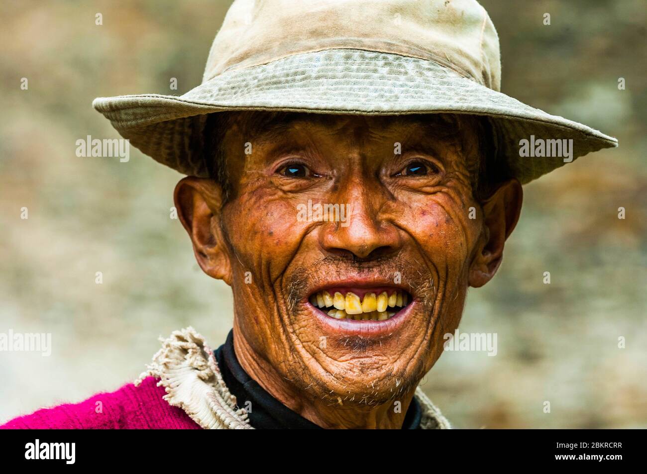 China, eastern Tibet, or Kham, Gyarong gorges, Milarepa Monastery and ...