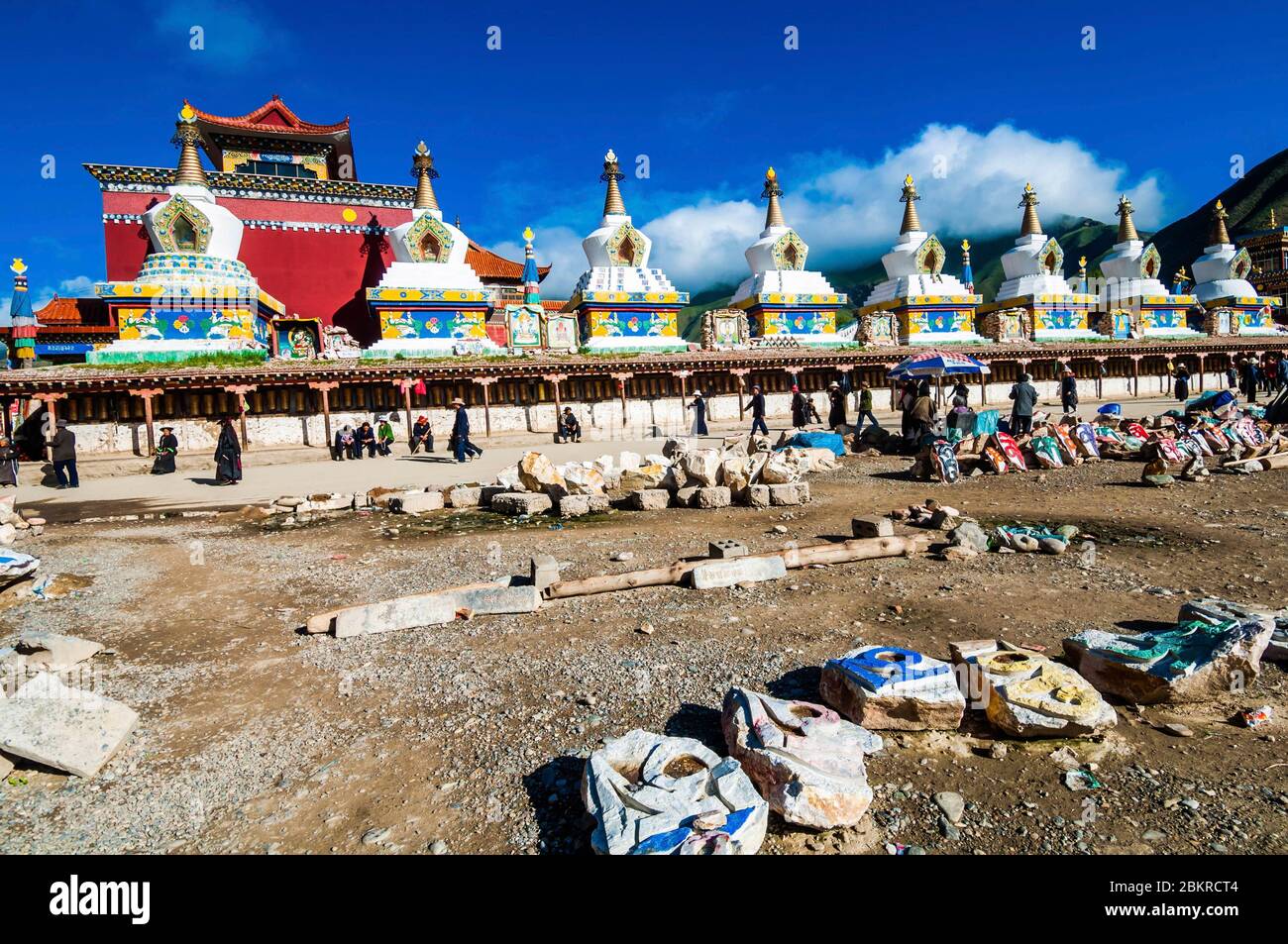 China, eastern Tibet, or Kham, Qinghai, Yushu or Jyekundo, Dondrubling ...