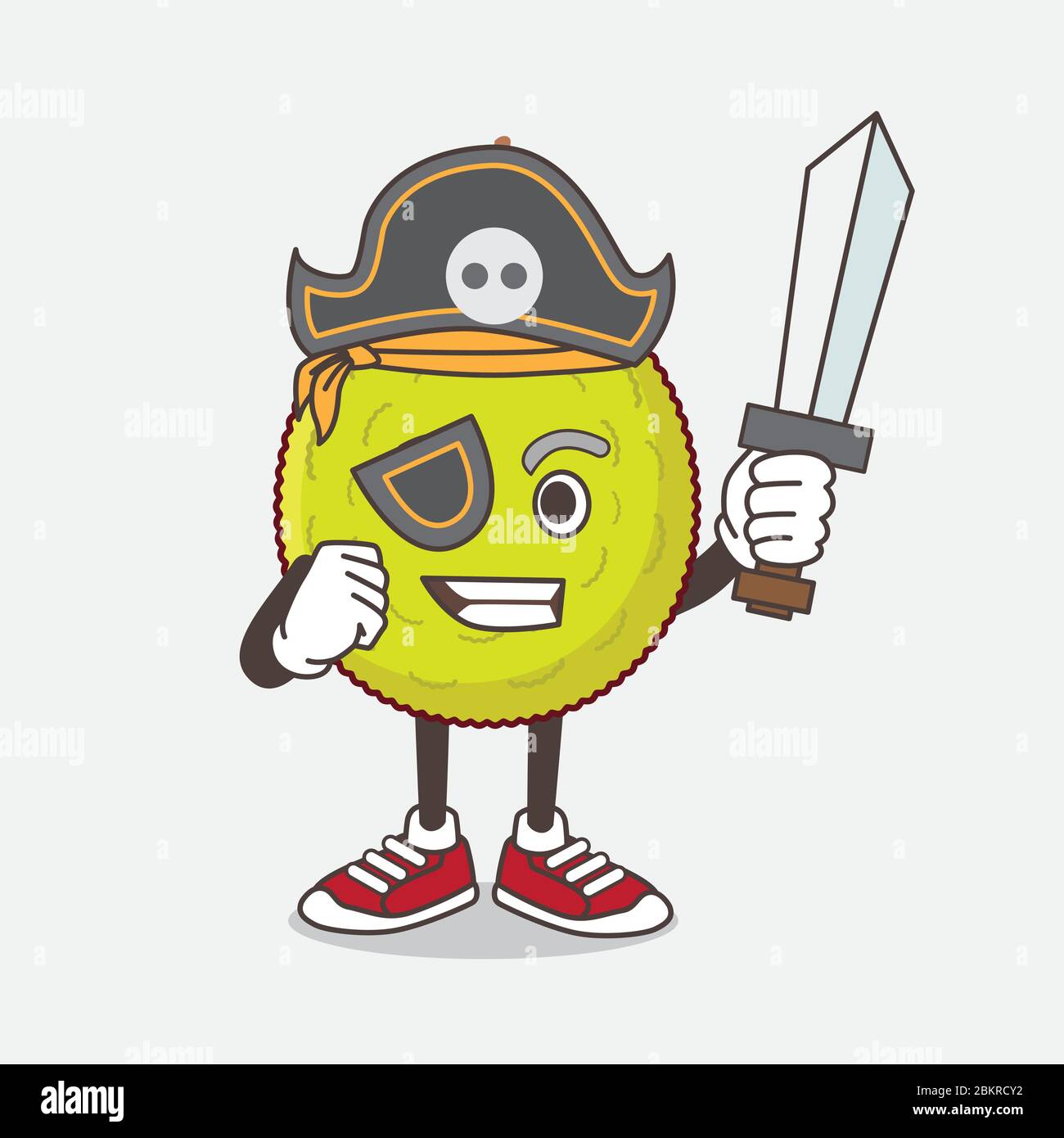 An illustration of Entawak Fruit cartoon mascot character in pirate ...