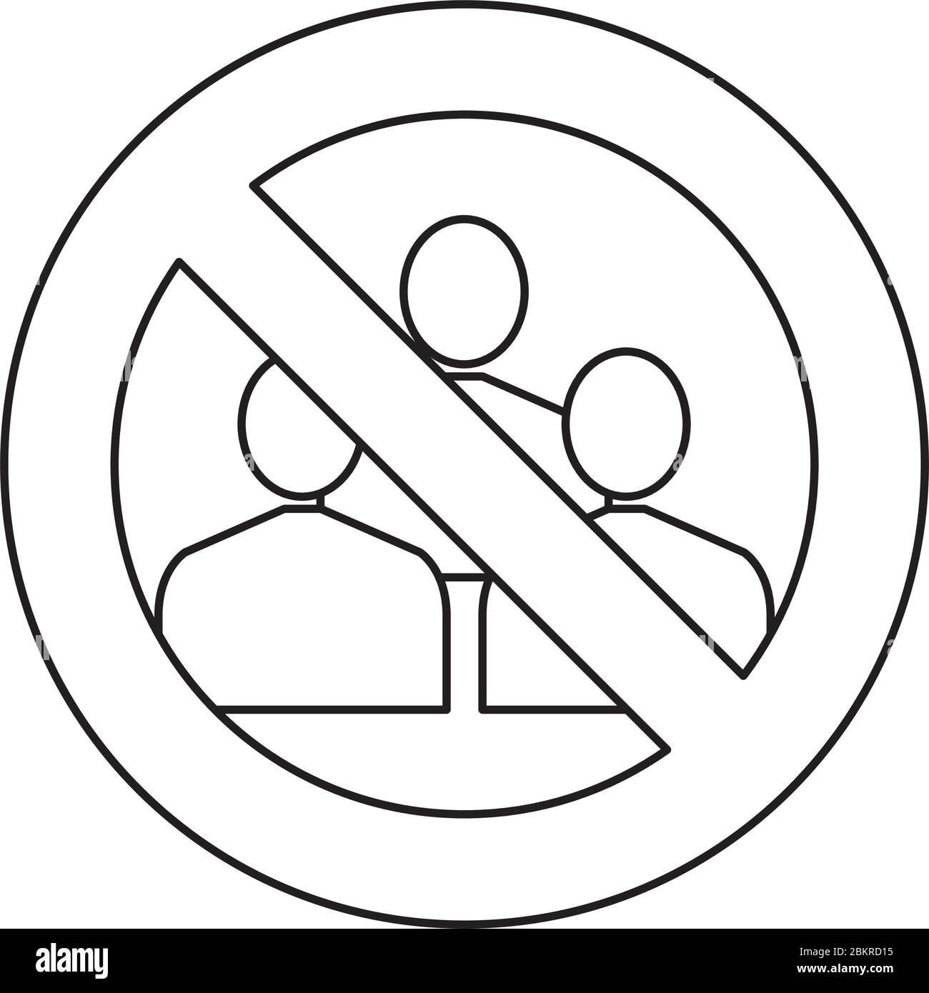avoid crowds signal isolated icon Stock Vector Image & Art - Alamy