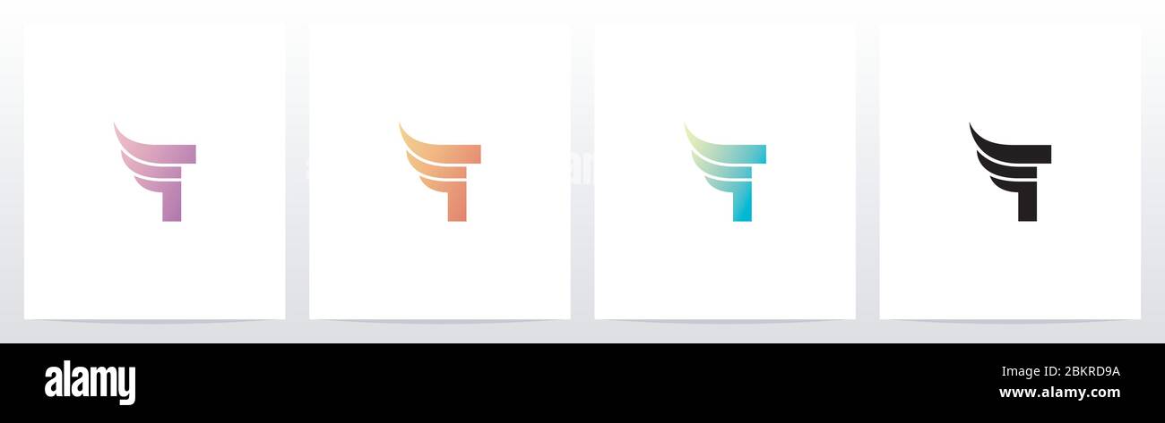 Small Wing On Letter Logo Design T Stock Vector Image & Art - Alamy