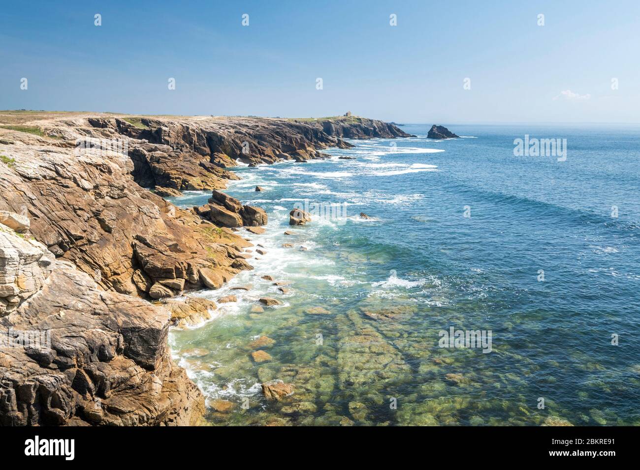 France, Morbihan, Saint-Pierre-Quiberon, the tip of Percho on the ...