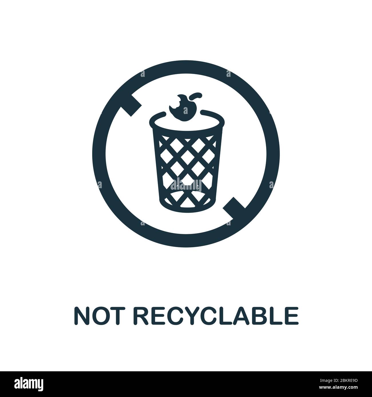 Not Recyclable icon. Simple illustration from recycling collection ...