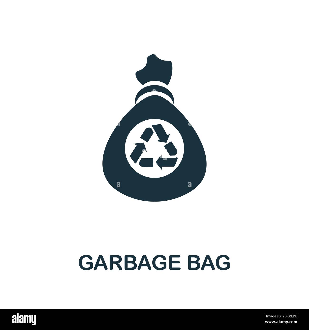 Garbage Bag icon. Simple illustration from recycling collection ...