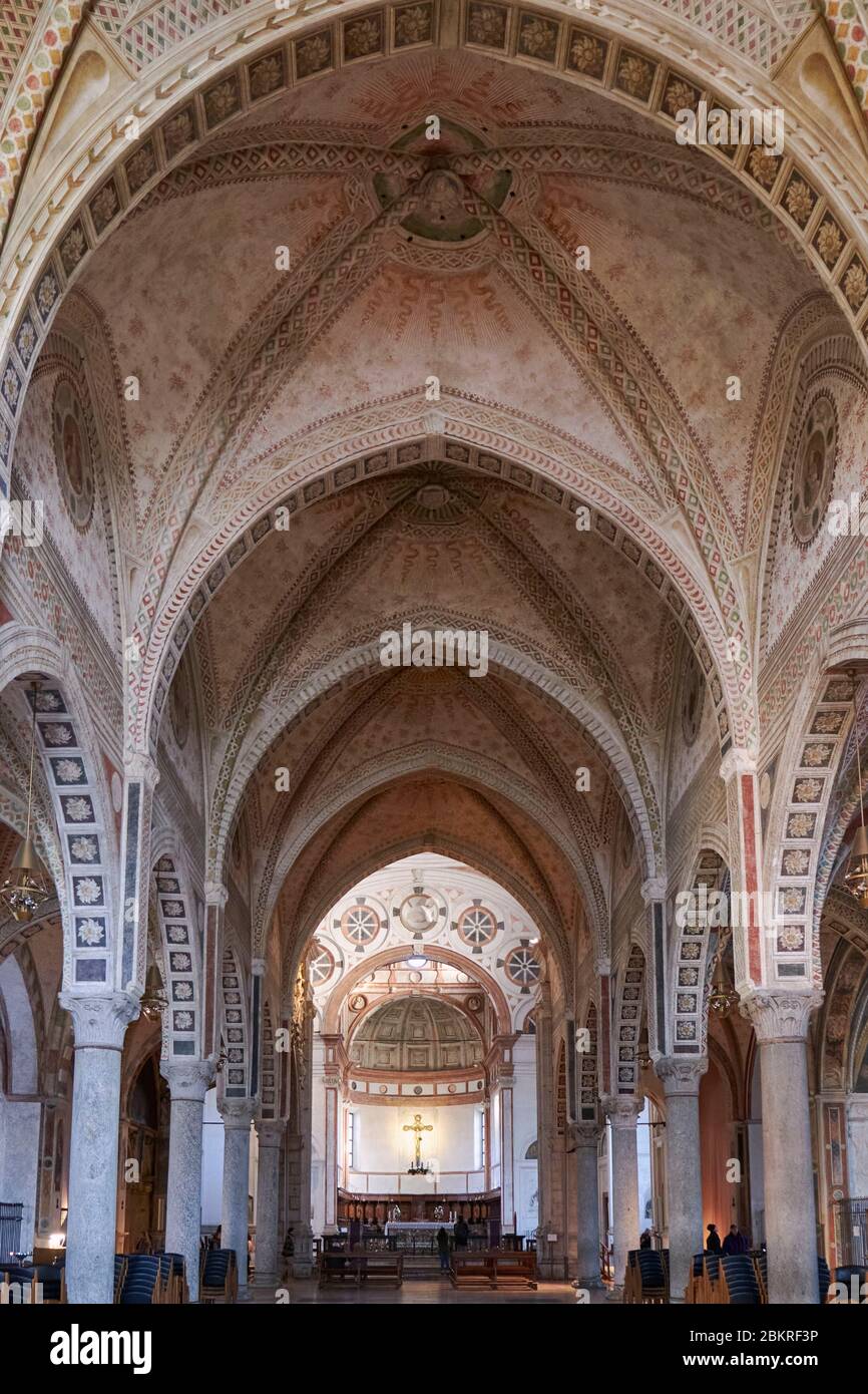 Italy, Lombardy, Milan, Nave of Holy Mary of Grace (Santa Maria delle ...