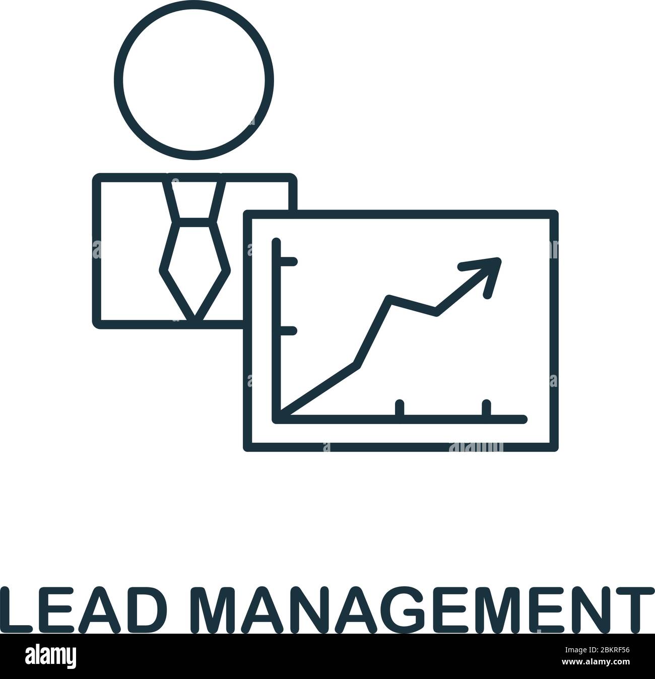 Lead Management icon from reputation management collection. Simple line ...
