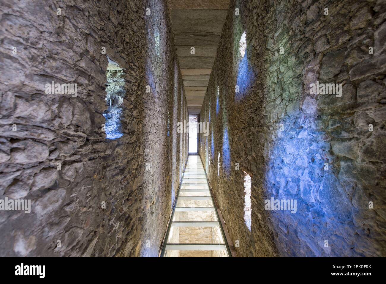 Italy, Aosta Valley, on the road to Cogne at Pondel, the interior ...
