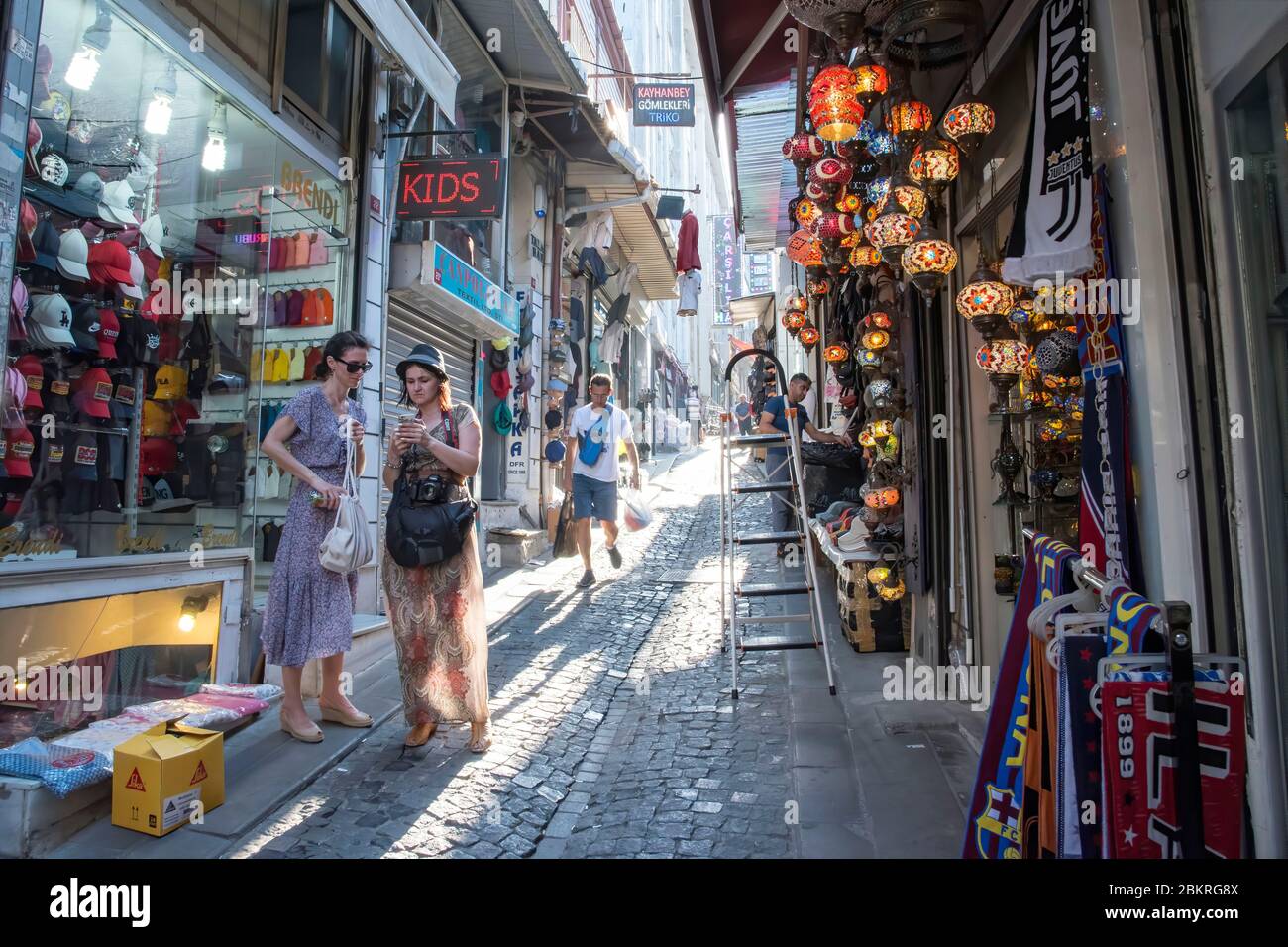 Turkey, Istanbul, Beyazit district in a souk near the grand bazaar ...