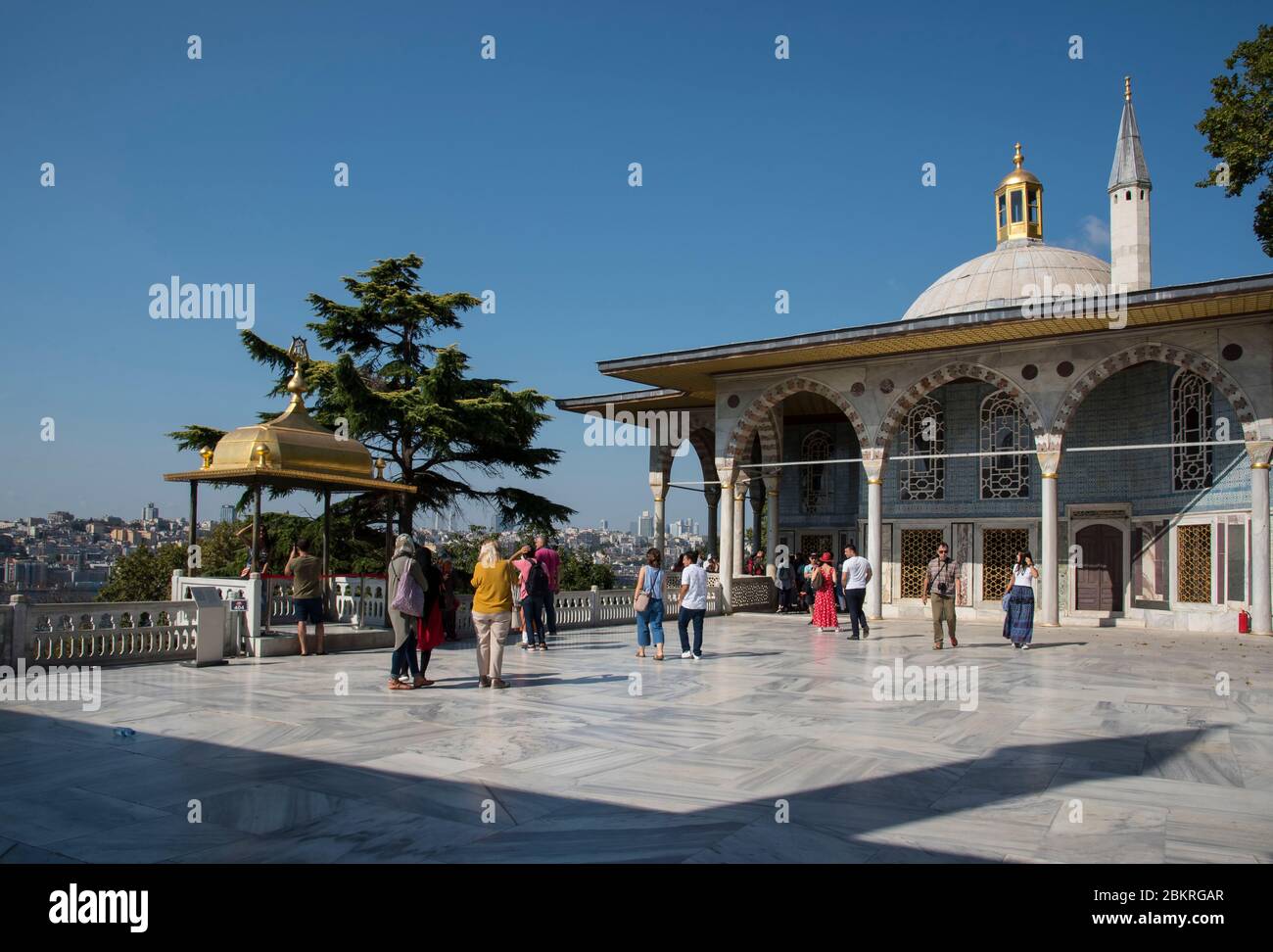 Turkey, Istanbul, in the fourth courtyard of the Topkapi palace, the ...