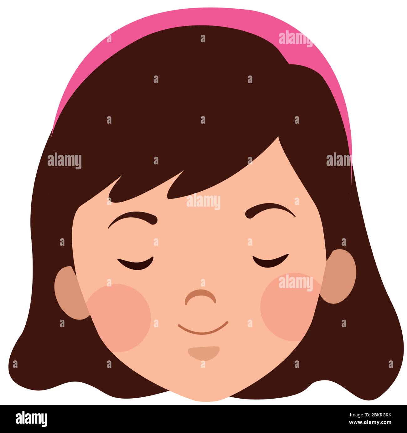 cute little girl head character Stock Vector Image & Art - Alamy