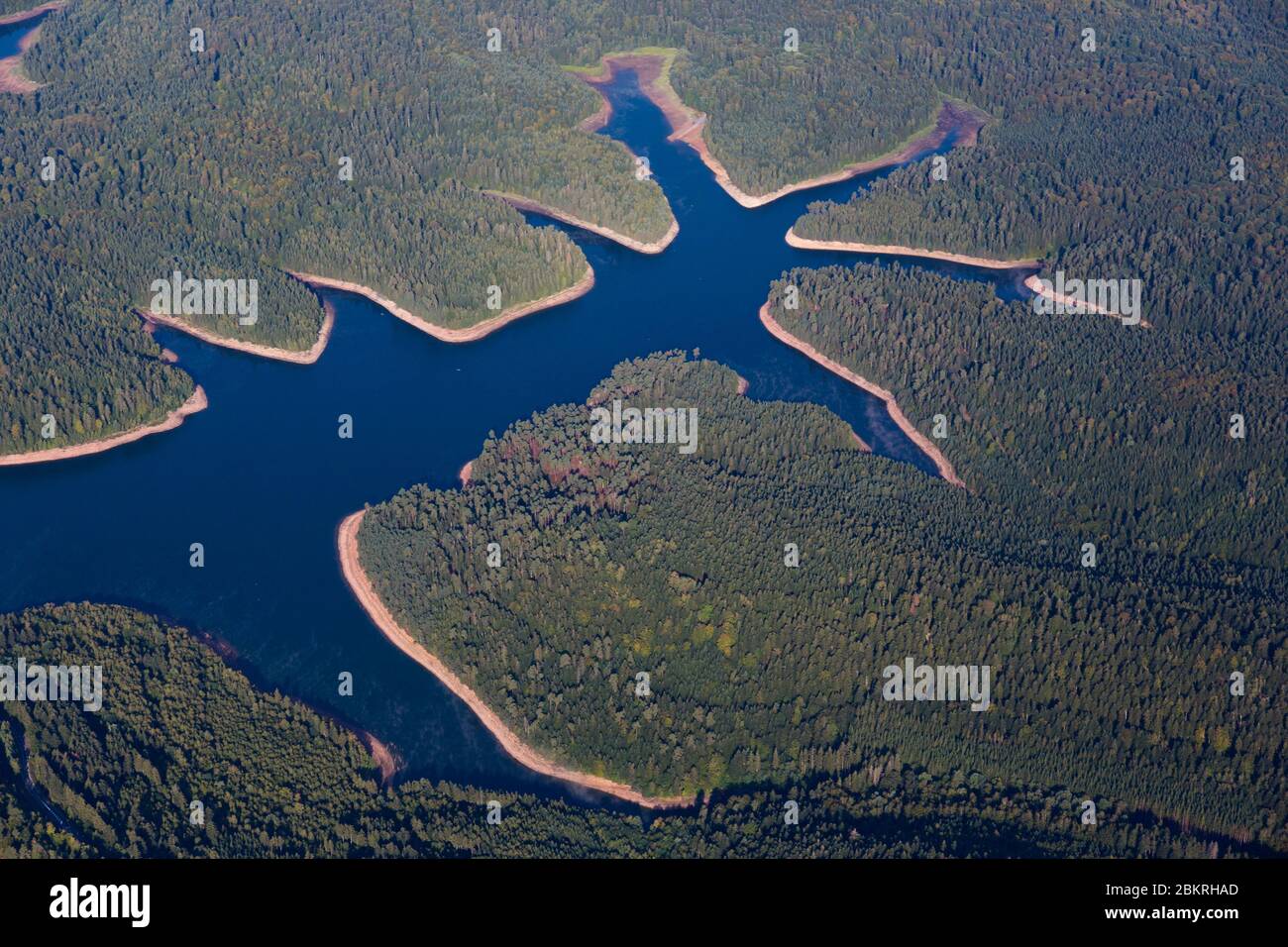 France, Meurthe et Moselle, Pierre Percee, lake of Pierre Percee near ...