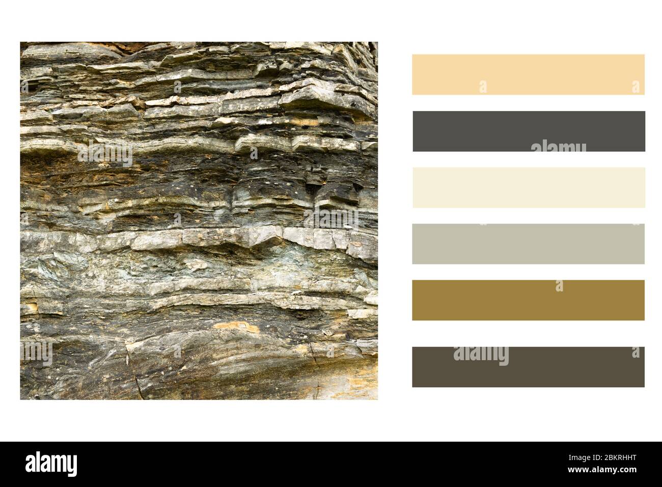 Detail of natural rough stone in a colour palette, with complimentary ...