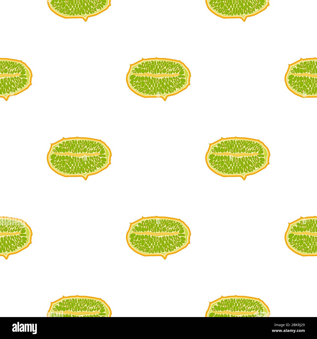 Illustration on theme big colored seamless kiwano, bright fruit pattern ...