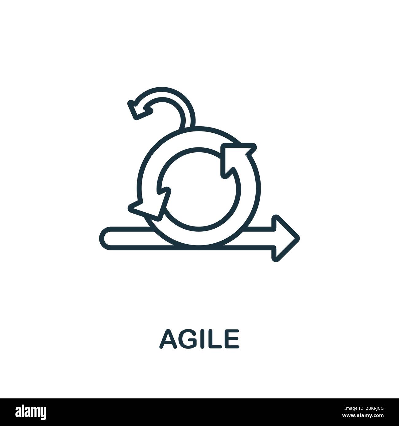 Agile icon from production management collection. Simple line Agile ...